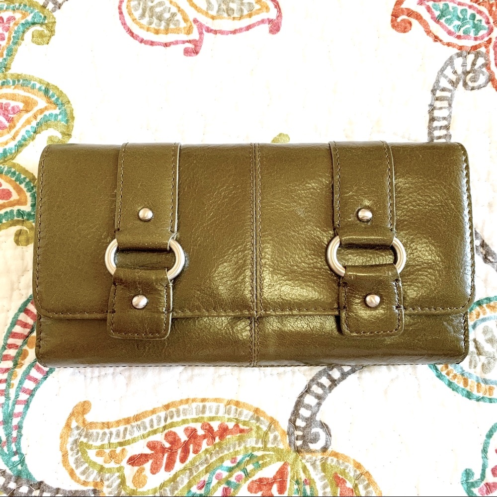 Wilsons Leather Olive Green Wallet - Gem